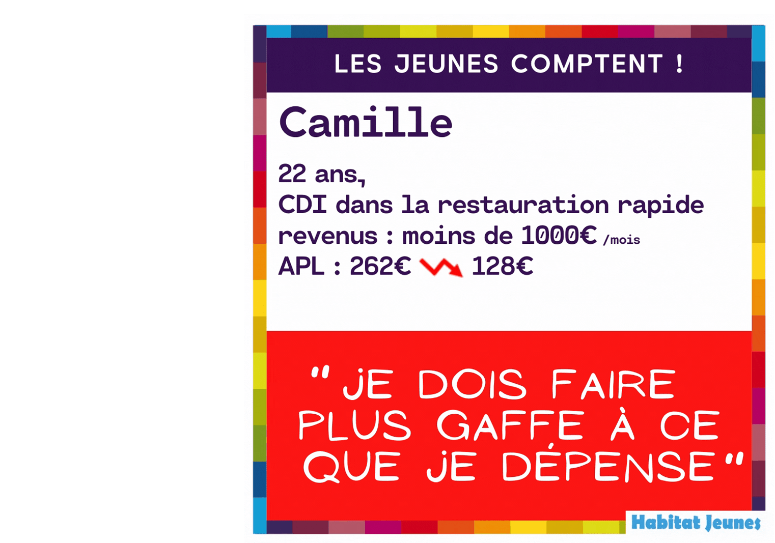 [LES JEUNES COMPTENT] Camille : je dois faire plus gaffe à ce que je ...
